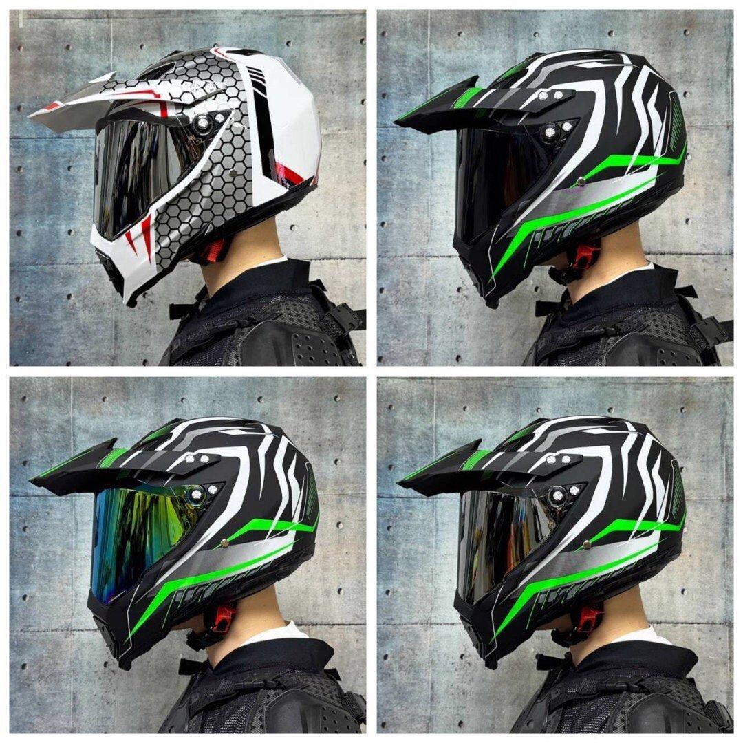 ORZ off-road motorbike helmet with DOT certificate and single visor ...