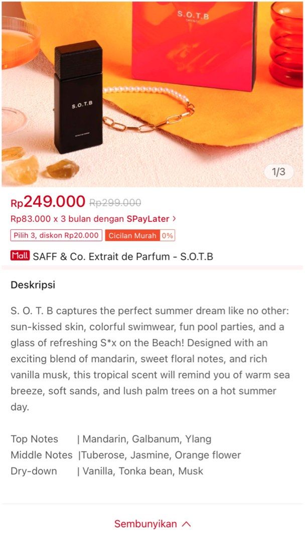 SAFF & Co. Extrait de Parfum - S.O.T.B, Kesehatan & Kecantikan, Parfum, Kuku & Lainnya di Carousell