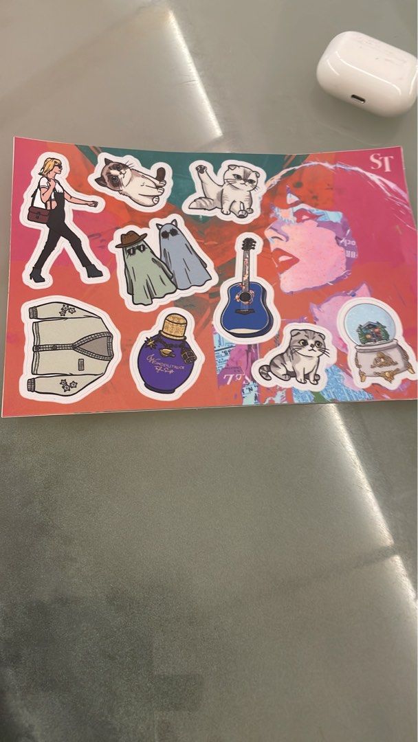 Taylor Swift Infographic Poster A1 with cute sticker set, Hobbies ...