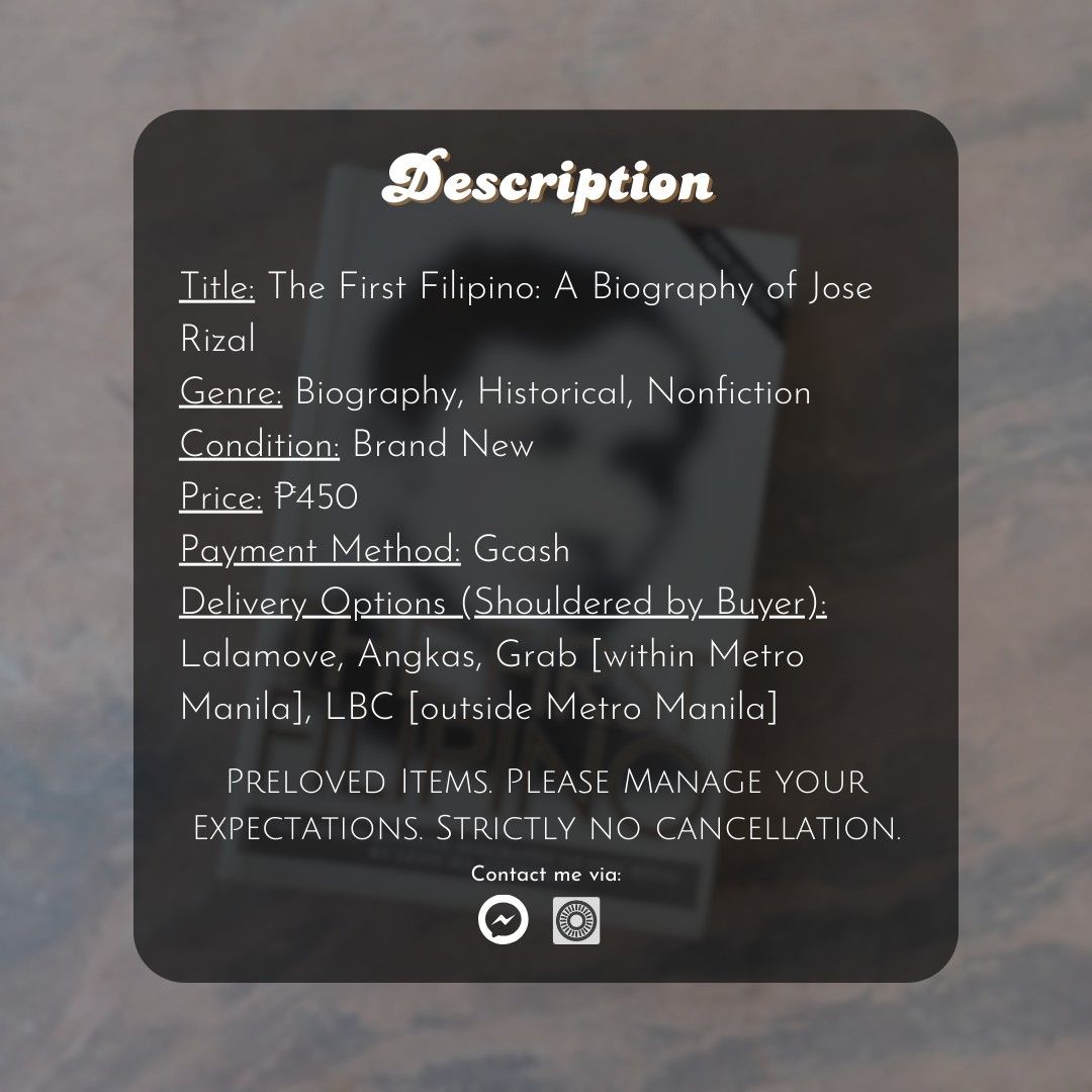 The First Filipino: A Biography of Jose Rizal, Hobbies & Toys, Books ...