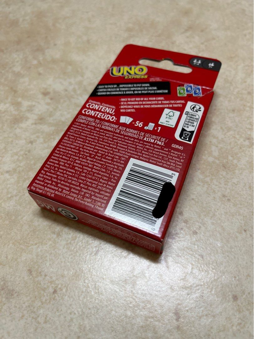 UNO Express Card Game, Hobbies & Toys, Toys & Games on Carousell