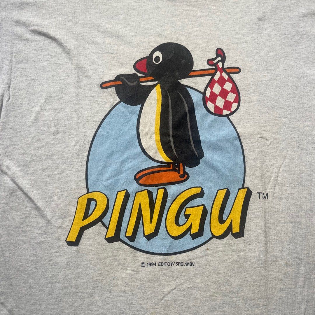 Vintage 1994 Pingu, Men's Fashion, Tops & Sets, Tshirts & Polo Shirts ...