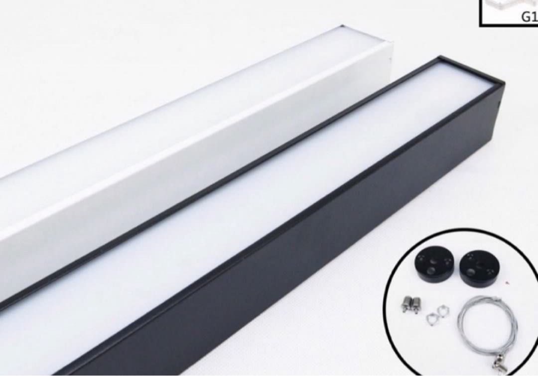 2x T8 Linear Pendant Light Casing (For Single Tube), Furniture & Home ...