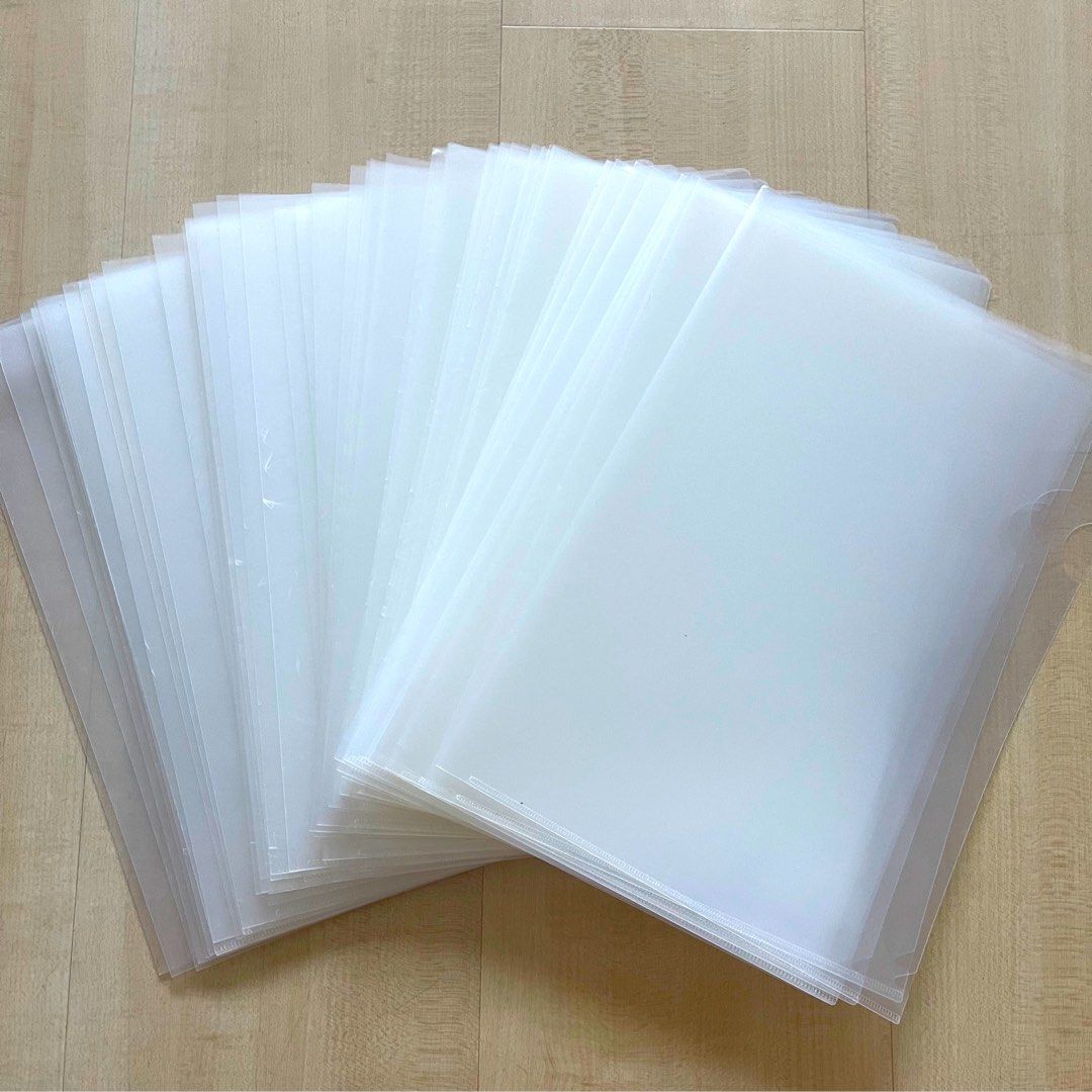 50 pcs of plain A4 Clear Files Folders, Hobbies & Toys, Stationery ...