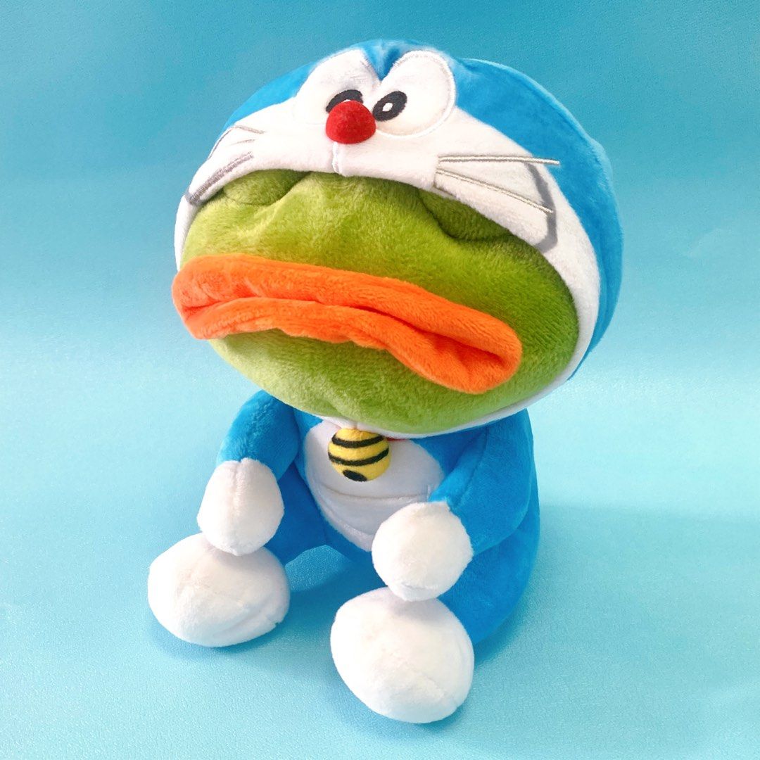 罕有 Pepe the Frog 悲傷青蛙 扮裝系列 公仔（多啦A夢）, 興趣及遊戲, 玩具 & 遊戲類 - Carousell