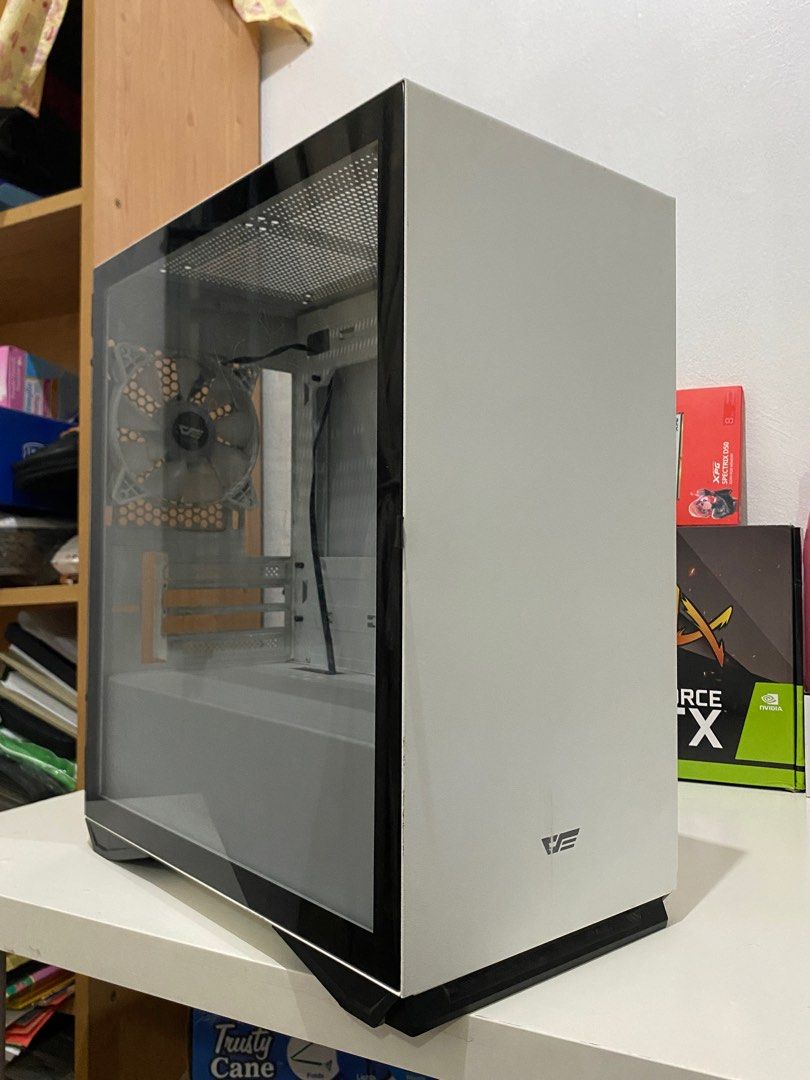 Aigo Darkflash DLM22 White with 3 rgb fans PC Case, Computers & Tech ...
