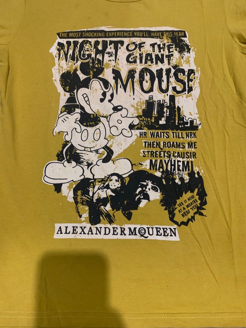 Alexander McQueen McQ X Mickey Mouse, Men's Fashion, Tops & Sets ...