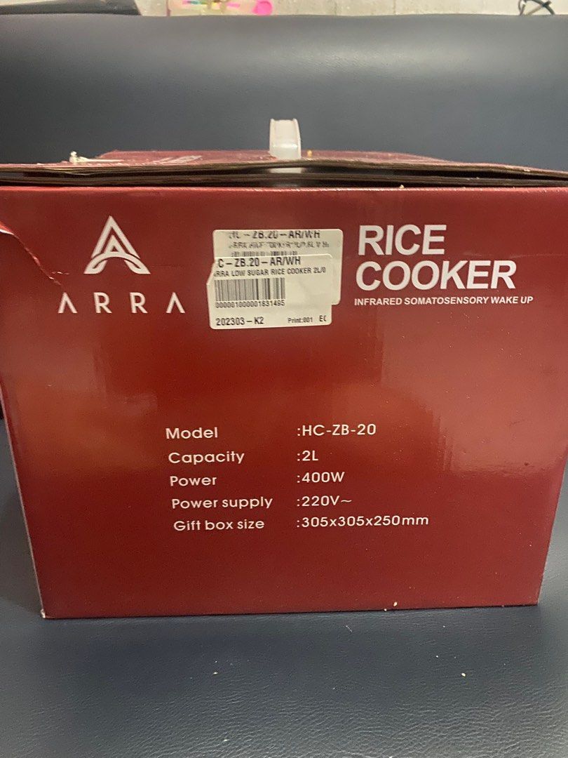 ARRA Rice Cooker Infrared Somatosensory Wake up, Kitchen & Appliances ...