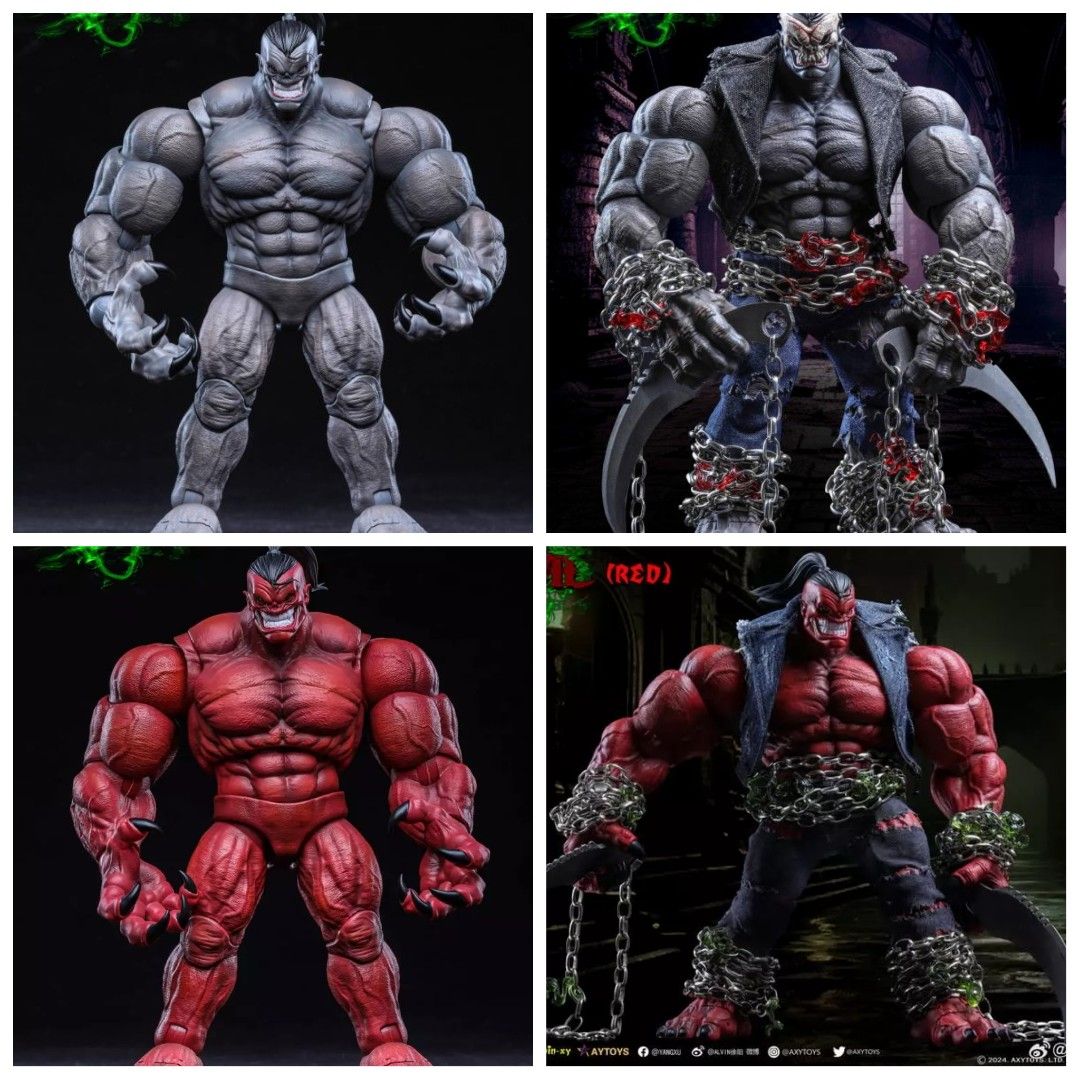 Axy Toys Devil Gray Red 1/12 Scale Action Figure, Hobbies & Toys, Toys ...