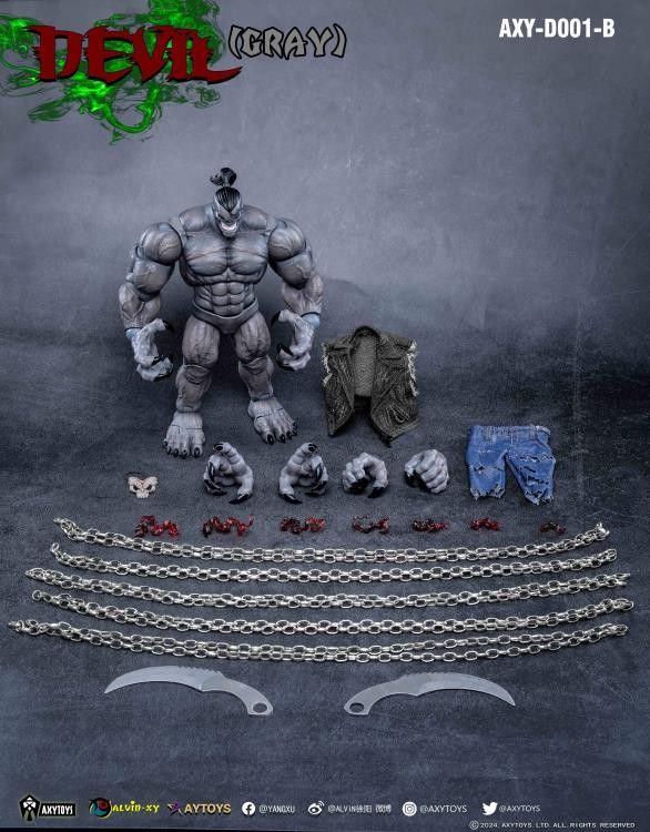 Axy Toys Devil Gray Red 1/12 Scale Action Figure, Hobbies & Toys, Toys ...