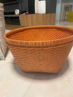 Bakul Rotan Hantaran Dengan Pemegang | Basket Bamboo | Raga Rotan Oval ...