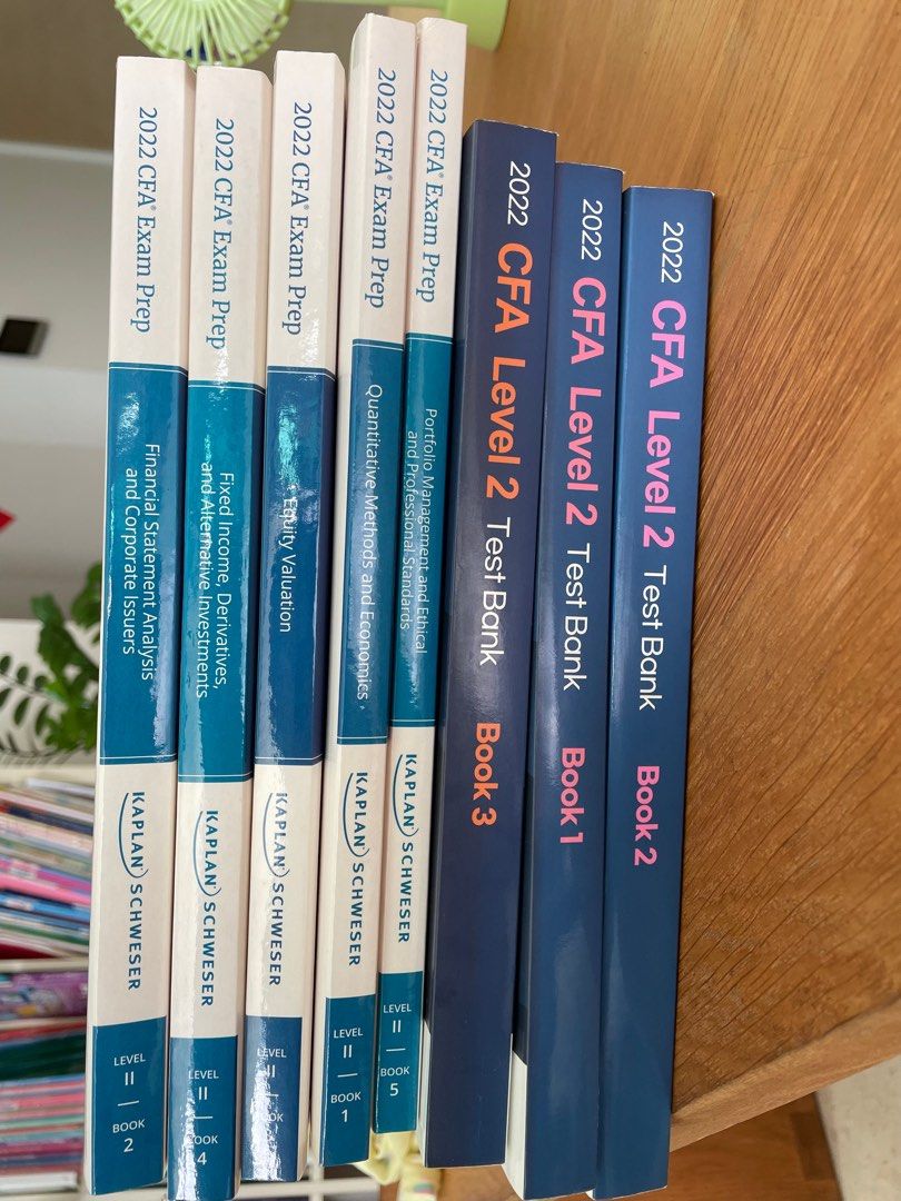CFA level 2 - 2022 original Kaplan books, Hobbies & Toys, Books ...