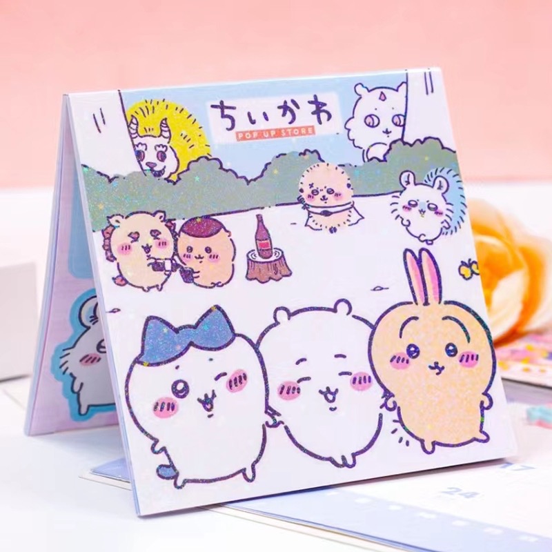 Chiikawa Laser Sticker Book Japanese Cute Stickers Handbook-White ...