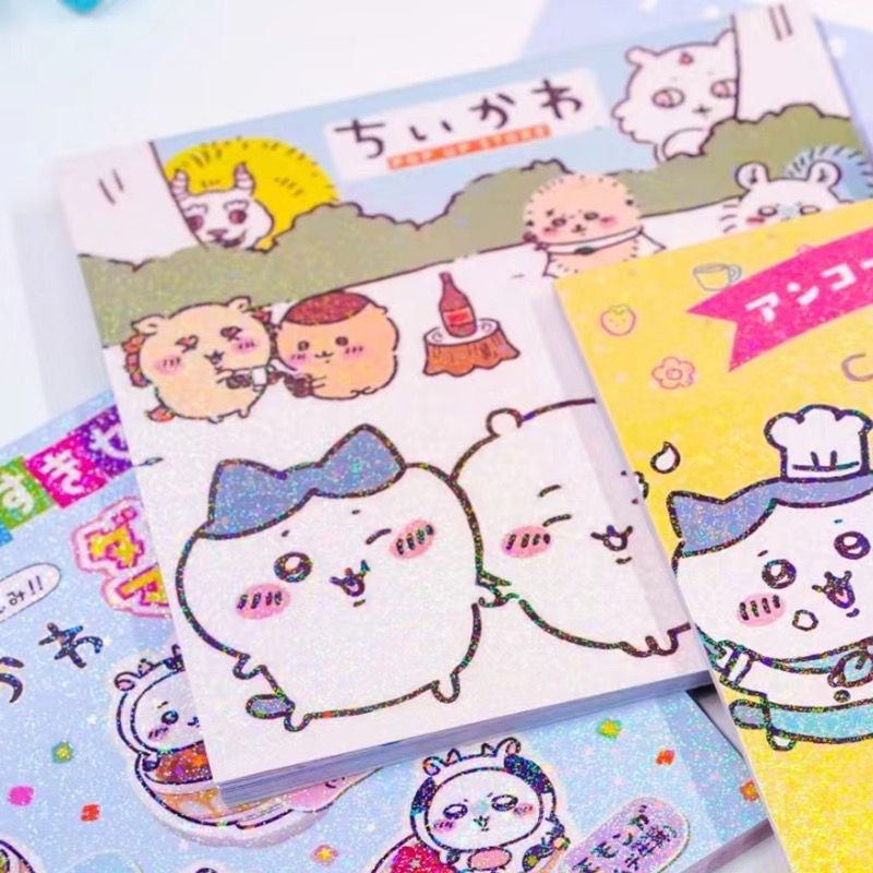 Chiikawa Laser Sticker Book Japanese Cute Stickers Handbook-White ...