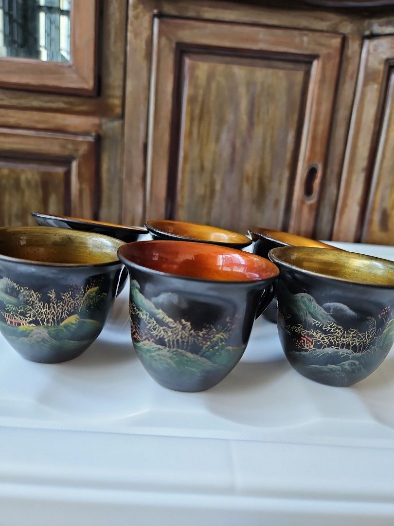 Chinese Fuzhou Lacquer Extensive Teaset, Hobbies & Toys, Memorabilia ...