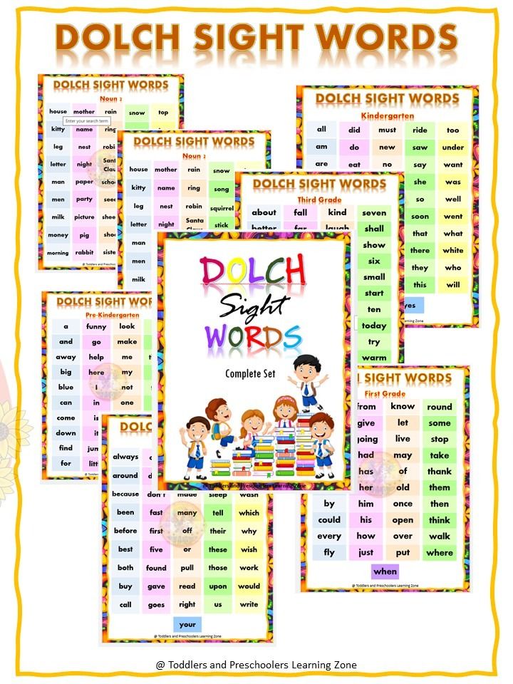 Dolch Sight Words A4 size laminated, Hobbies & Toys, Toys & Games on ...