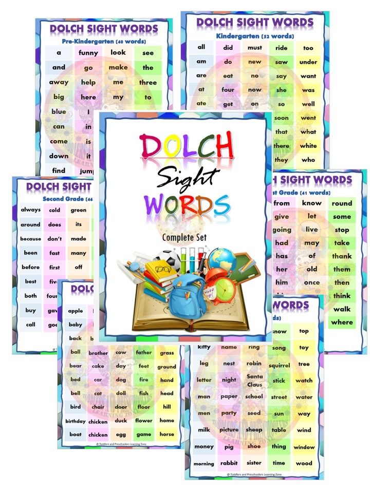 Dolch Sight Words A4 size laminated, Hobbies & Toys, Toys & Games on ...