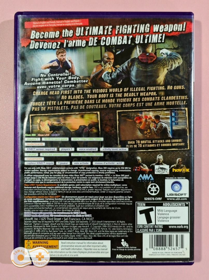 Fighters Uncaged - [XBOX 360 Game] [NTSC - ENGLISH Language], Video ...