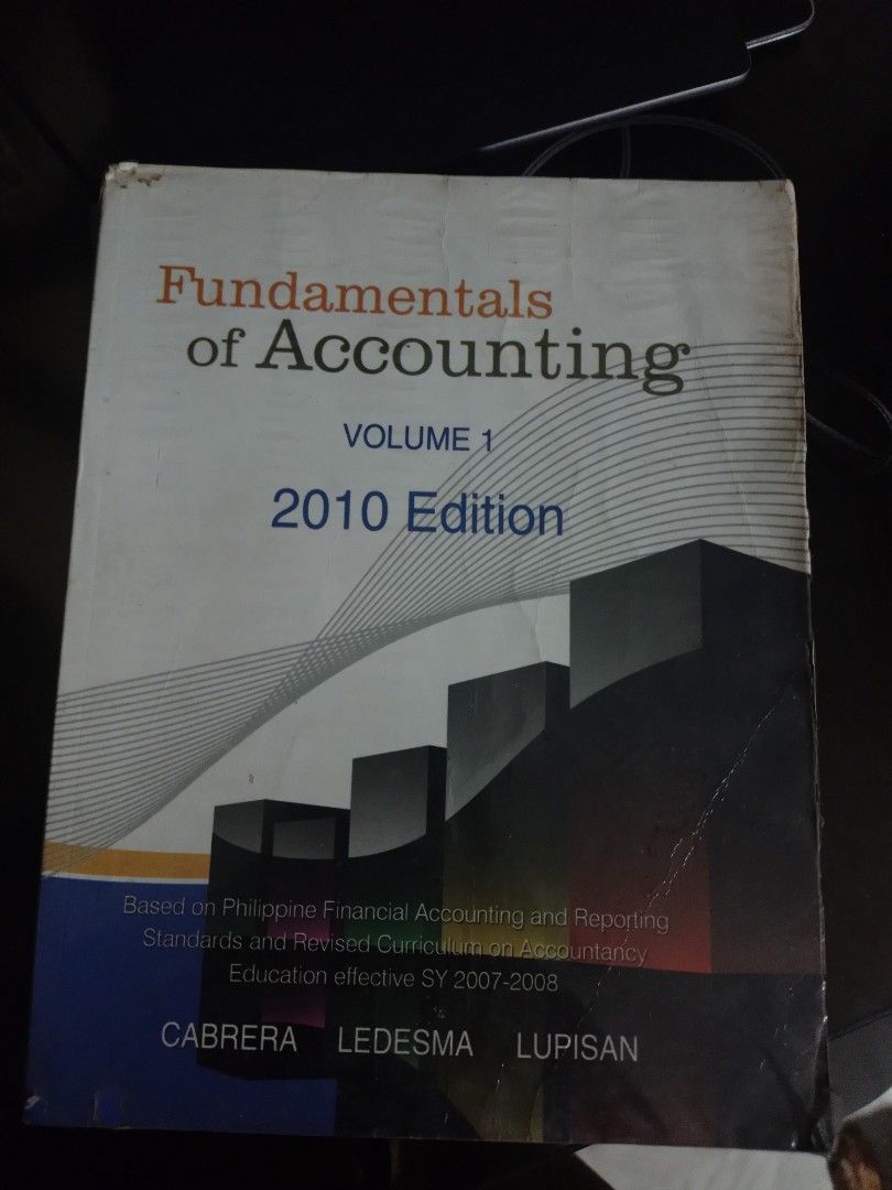 Fundamentals of Accounting - Volume 1 (2010 Ed) by Cabrera, Ledesma and ...