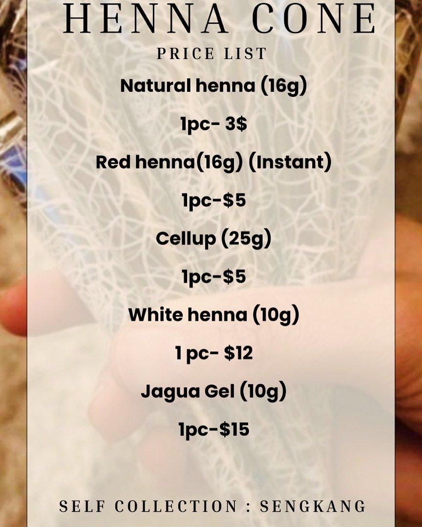 Henna cone /inai [Hari Raya 2025], Beauty & Personal Care, Hands ...