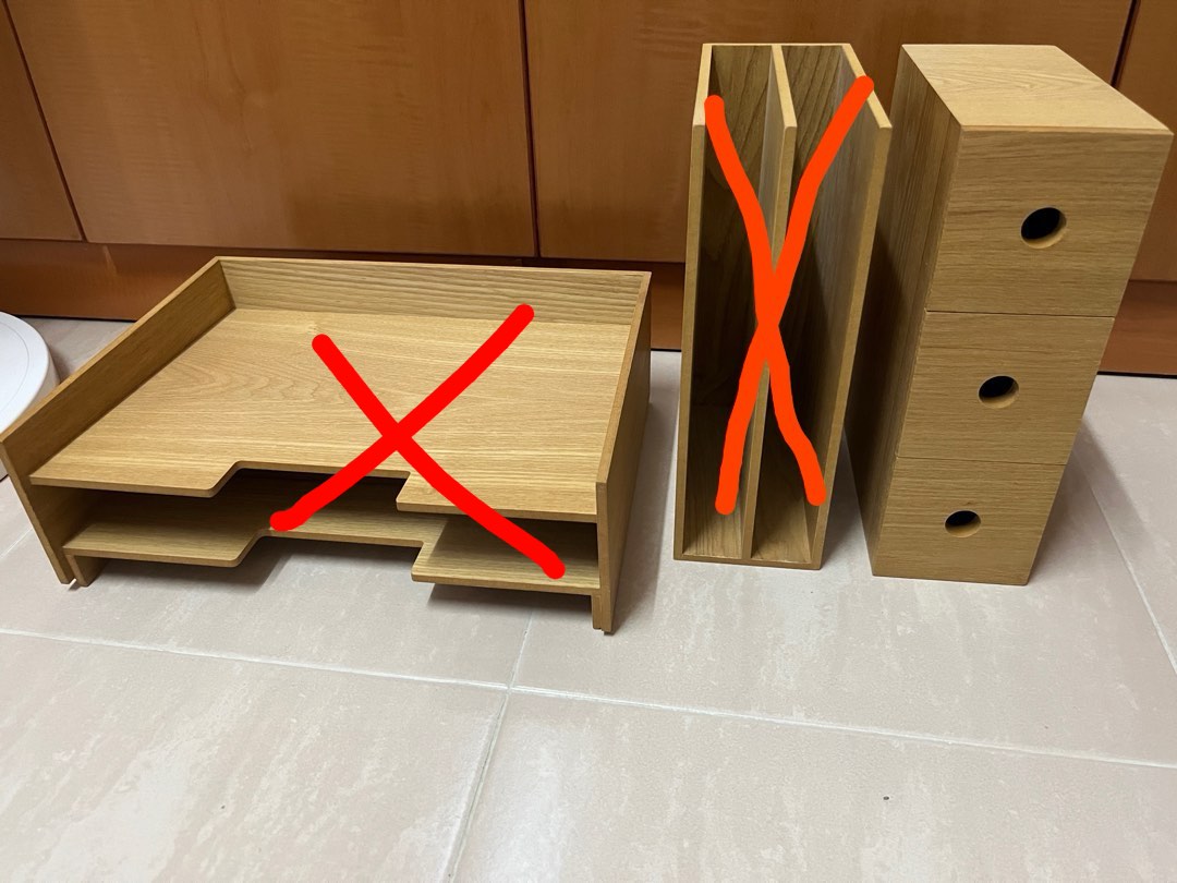 Last1‼️Muji Wooden A4 Letter Tray / 3drawers A5 / File Stand A5 ...