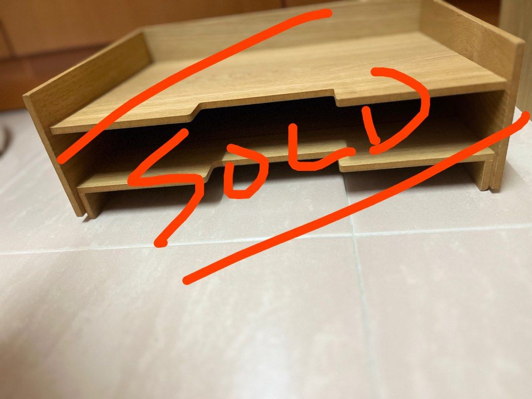 Last1‼️Muji Wooden A4 Letter Tray / 3drawers A5 / File Stand A5 ...