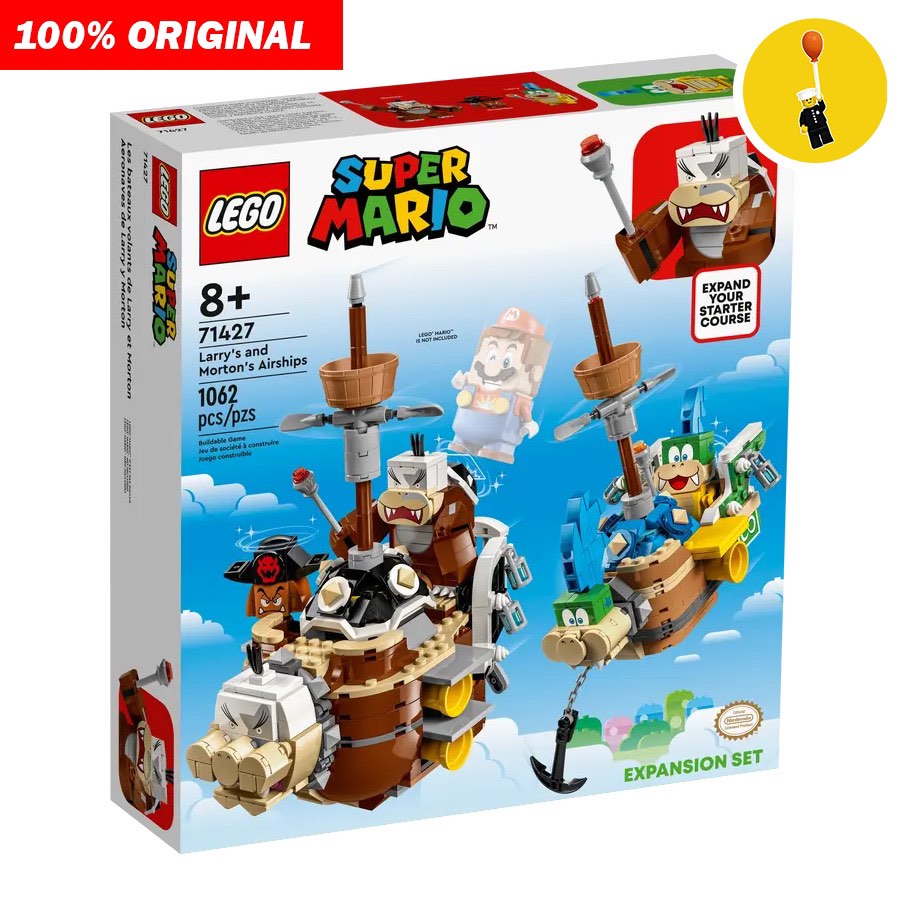 LEGO 71427 Super Mario Larry’s and Morton’s Airships Expansion Set ...