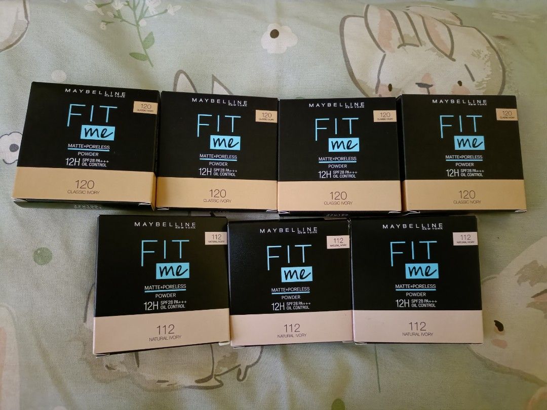 Maybelline FIT ME 12H Oil Control Powder, Kesehatan & Kecantikan, Rias ...