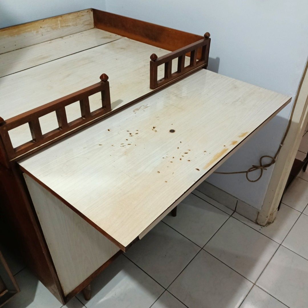 Meja Kuno Kayu Jati Tebal Serbaguna Lawas Jadul Vintage, Antik ...