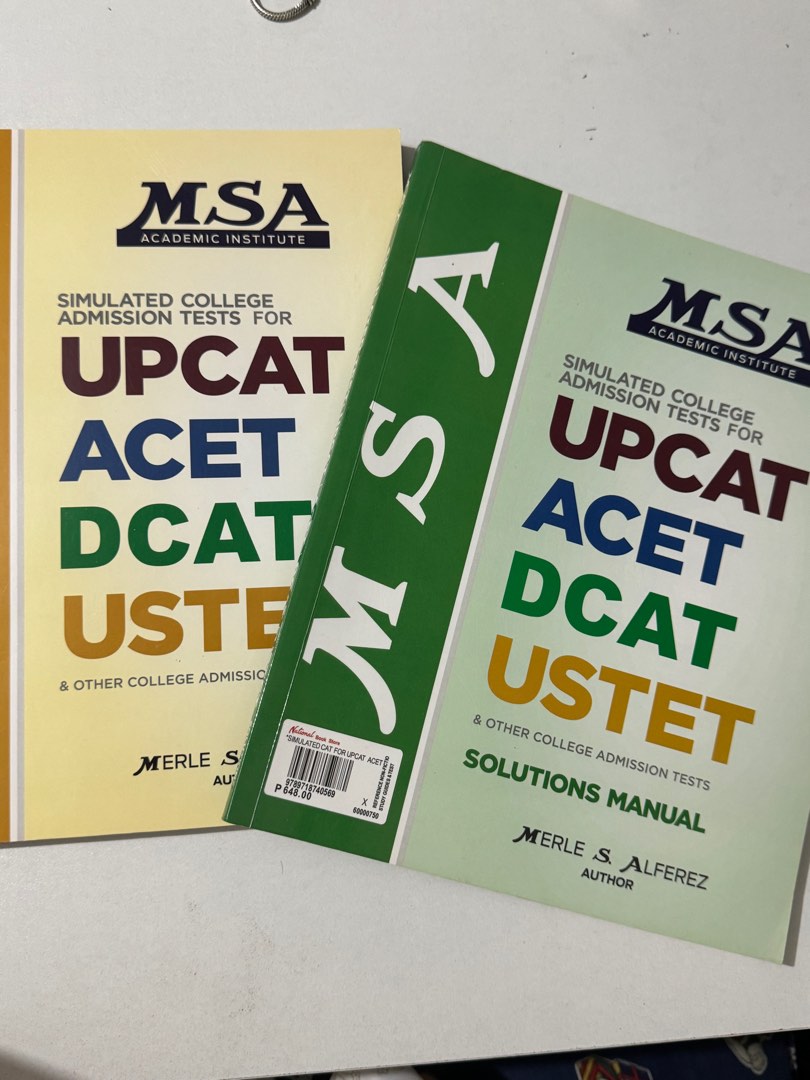 MSA Reviewer for Admission Tests, Hobbies & Toys, Books & Magazines ...