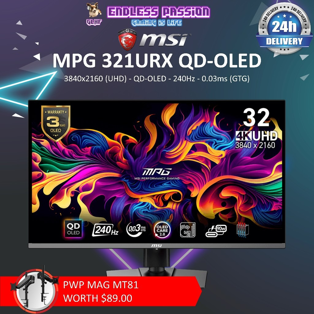 MSI MPG 321URX QD-OLED Gaming Monitor - PM FOR SPECIAL PRICE, Computers & Tech, Parts ...