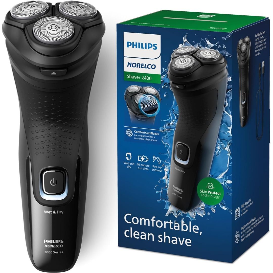 Philips Norelco Shaver 2400 Rechargeable Cordless Electric Shaver with ...