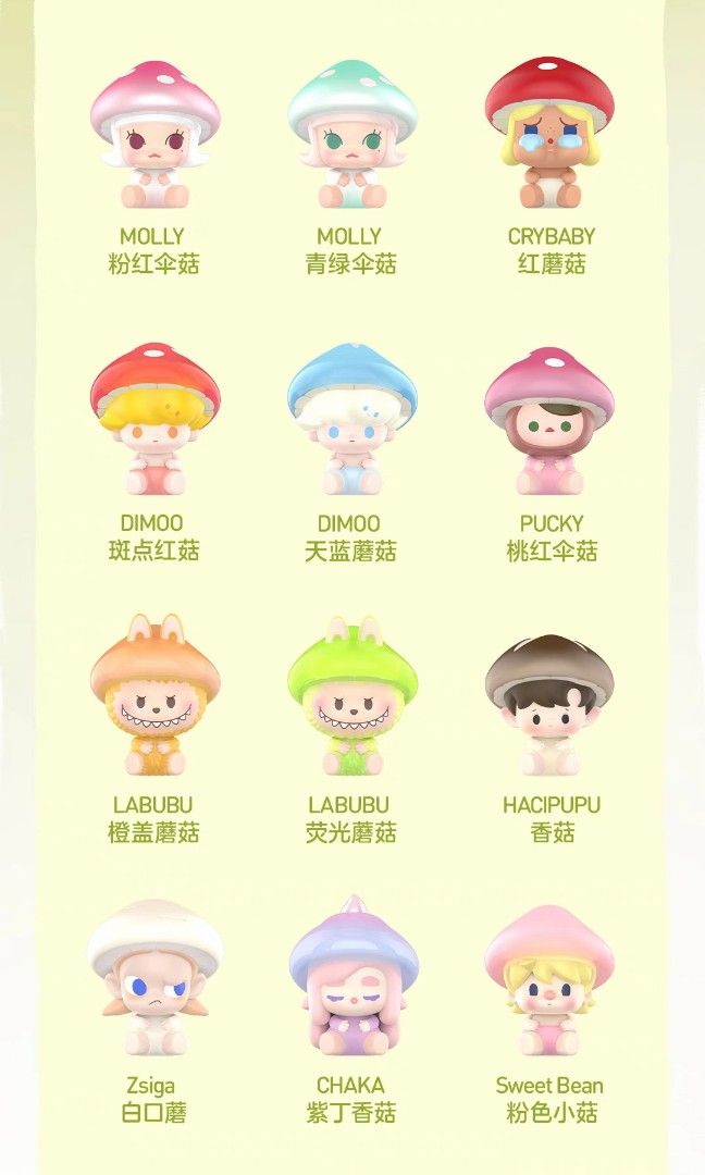 Preorder (Confirmed Design) - Pop Mart popmart Popmart Popbean Mushroom ...