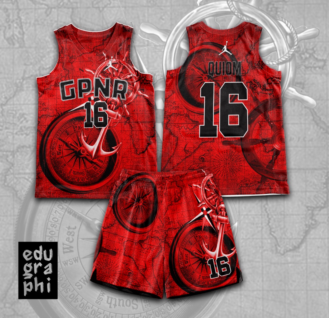 Red Compass Sublimated Basketball Uniform, Sports Equipment, Other ...
