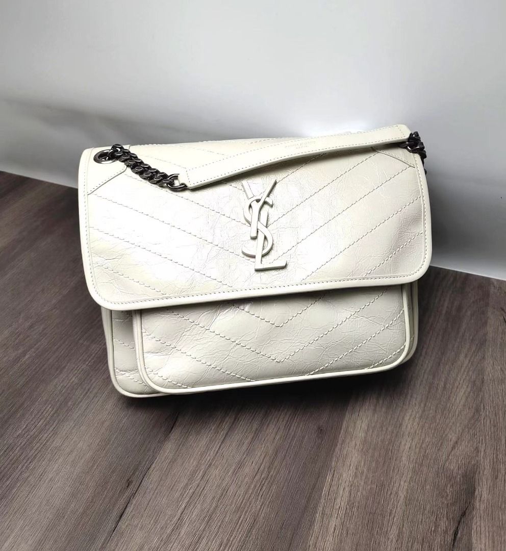 Saint Laurent Niki Medium In Crinkled Vintage Leather Crossbody Bag in ...