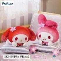 Sanrio My Melody Sakura Lying Down Big Plush 12” Toreba Pink Flowers ...