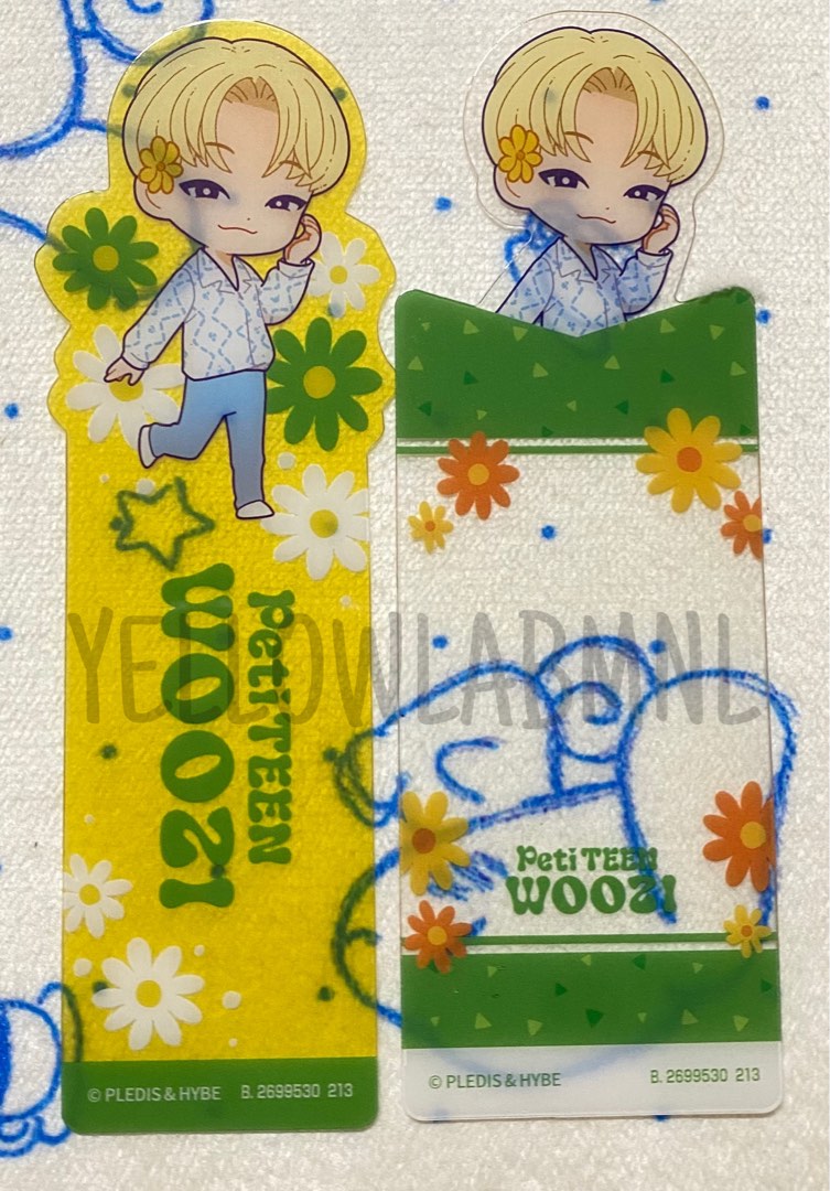 SEVENTEEN PetiTEEN Bandai Official Woozi Bookmark Set, Hobbies & Toys ...