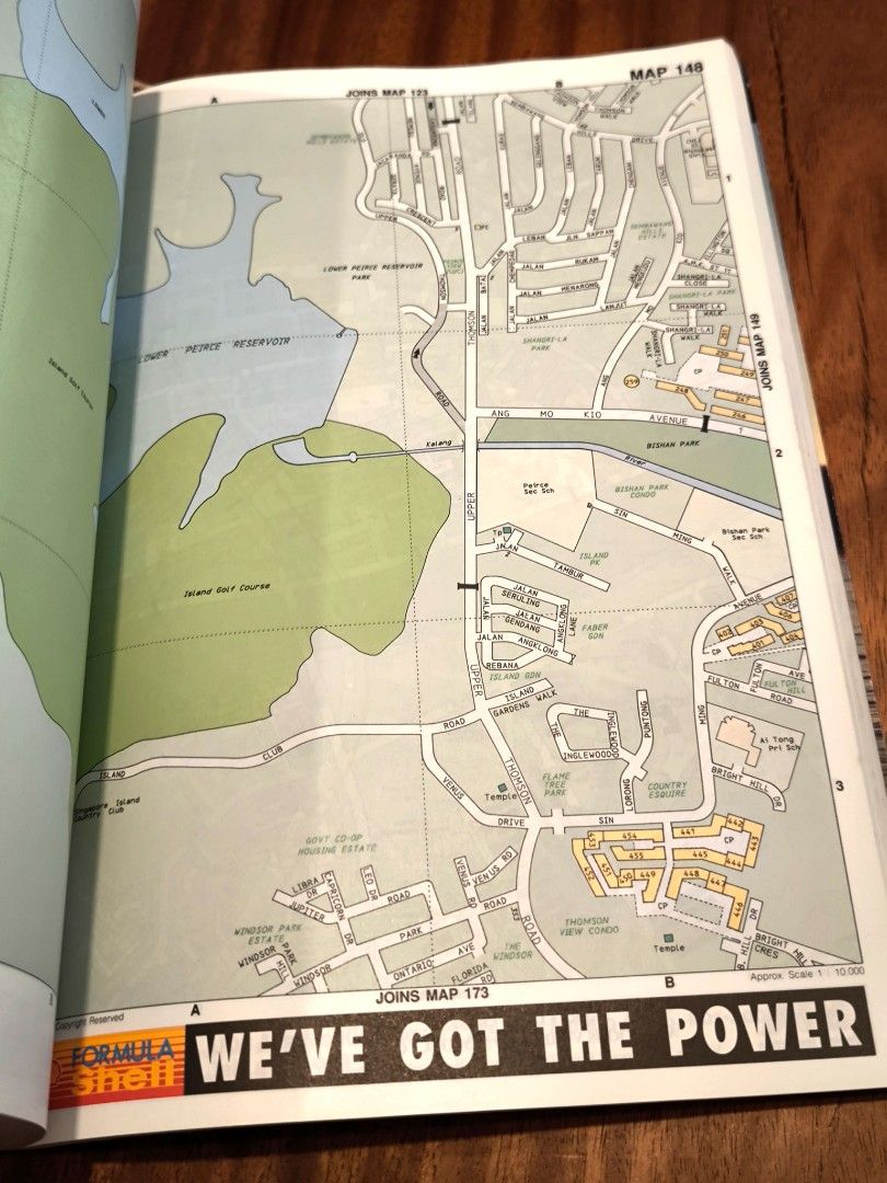 Singapore Street Directory Book Year 1995 18th Edition Map, Hobbies ...