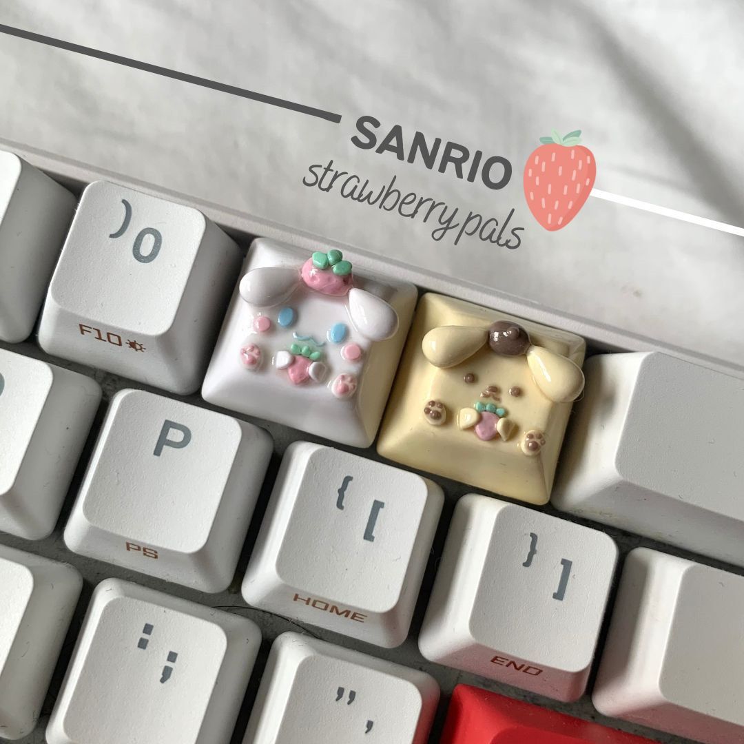 Strawberry Sanrio Keycap | Strawberry Cinnamoroll , Pompompurin Cherry ...