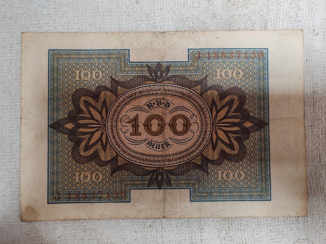 100 German Mark 1920 Banknote, Hobbies & Toys, Collectibles ...