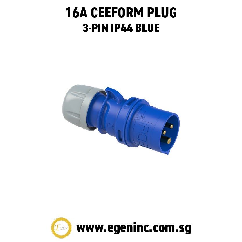 16A Ceeform Industrial Plug (Blue), TV & Home Appliances, Electrical ...