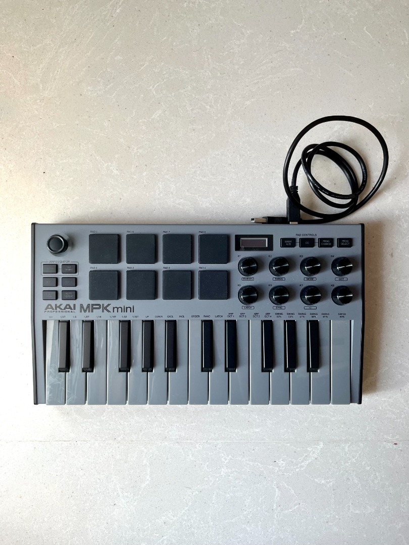 Akai MPK Mini Mk3 Compact Keyboard Controller, Special Edition Gray, Hobbies & Toys, Music ...