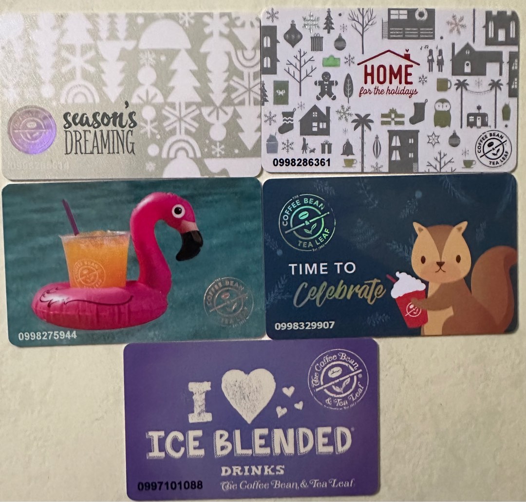 (All 5 cards for $10) The Coffee Bean and Tea Leaf CBTL Collectible ...