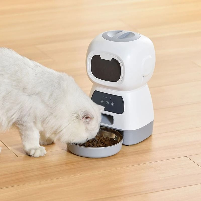 APP Control Automatic Dog Cat Feeder 3.5L Dry Food Dispenser Plus 2L ...