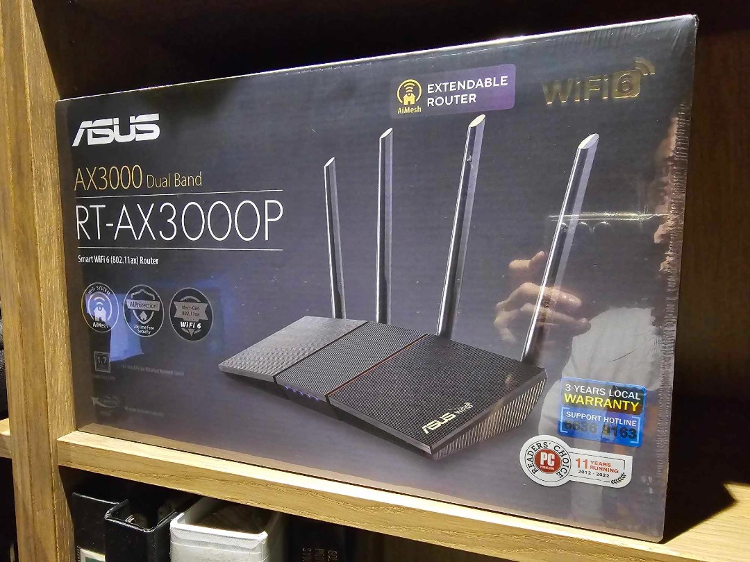 ASUS AX3000 Dual Band Router, RT-AX3000P, Computers & Tech, Parts ...