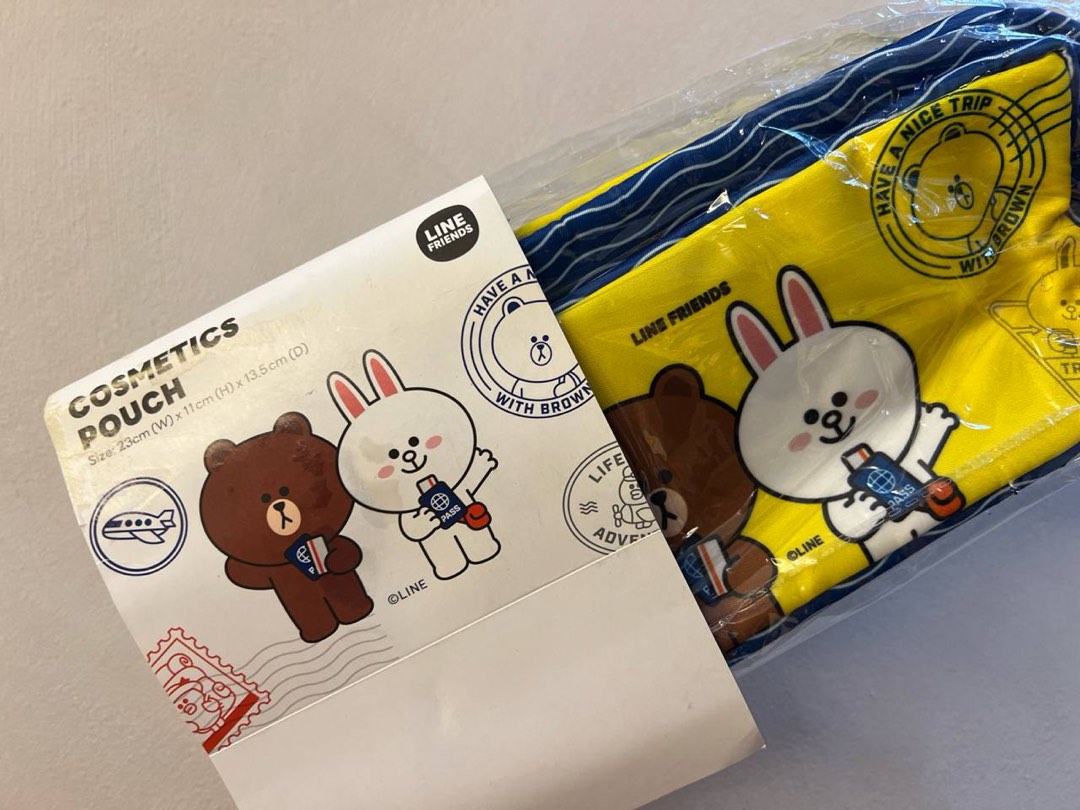 Authentic line friends travel cosmetics makeup zip case pouch cony and ...