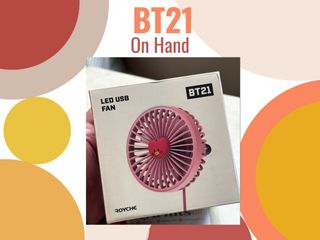 BTS | BT21 x ROYCHE TATA FOLDABLE HANDY FAN (Red) ONHAND, Hobbies & Toys, Memorabilia ...