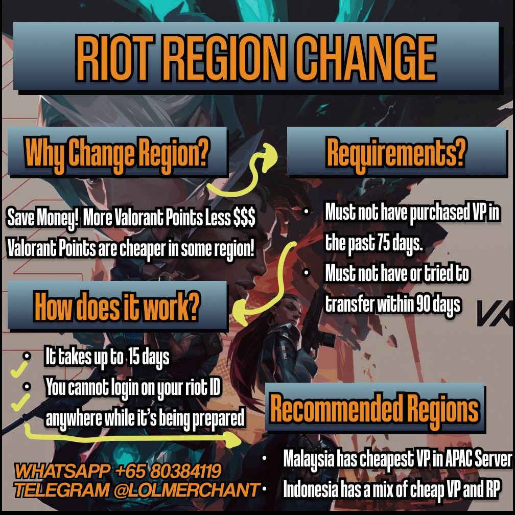 CHEAPER RP VP CHANGE YOUR RIOT REGION NOW || VALORANT REGION CHANGE ...