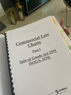 COMMERCIAL LAW FLOW CHART NOTES / LLB 2ND YR UOL NOTES, Hobbies & Toys ...