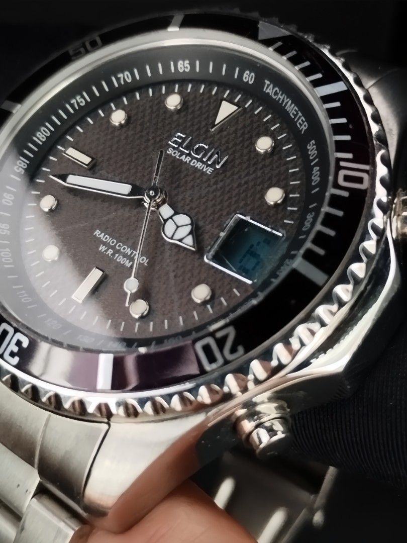 Elgin diver USA solar drive tachymeter radio control FK-1363S-AP ...